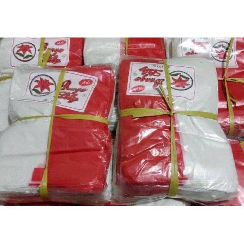 PUTIH MERAH (100 Pieces) Red and White Plastic Flags Contains 100 ...