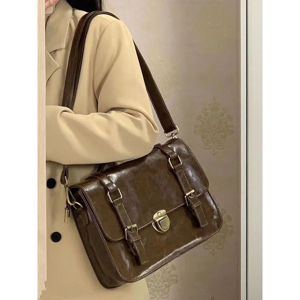 Buckle Messenger Bag Uniform Class Briefcase Crossbody _ Sfstore ...