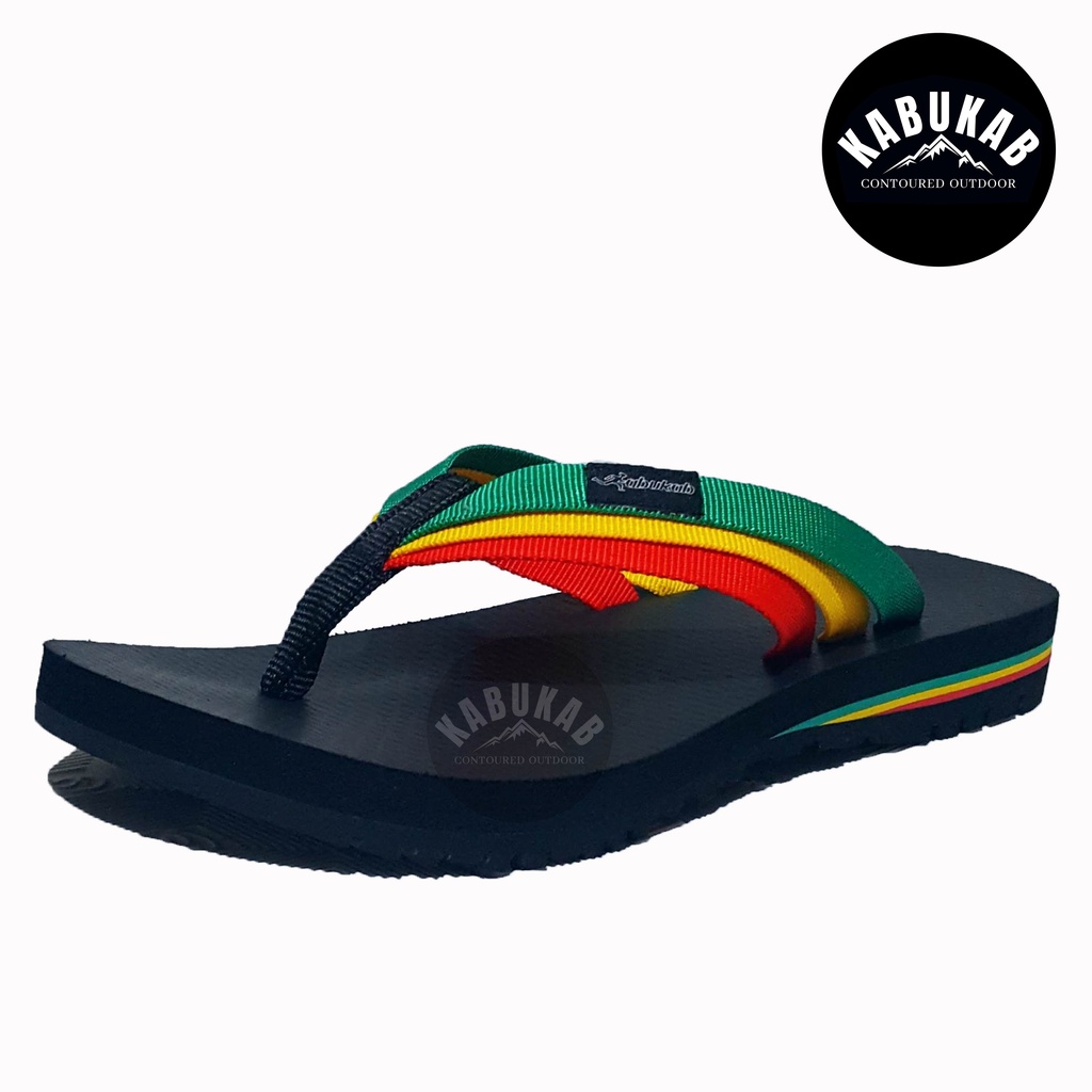 Rasta Tri-traps Slippers - Layered Rasta Colors in Heel (Original ...