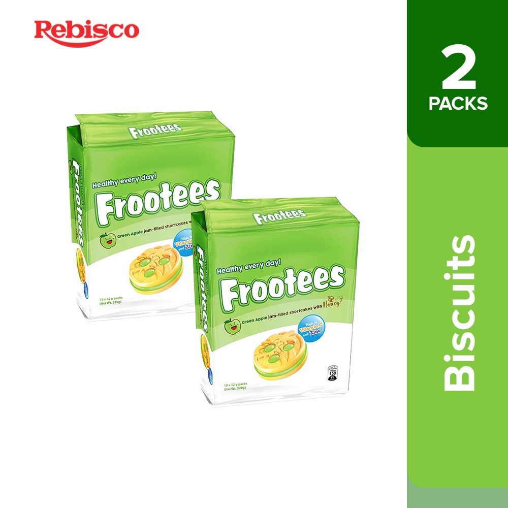 Frootees Green Apple Cookie Sandwich 32g x 10pcs (Set of 2) | Shopee ...