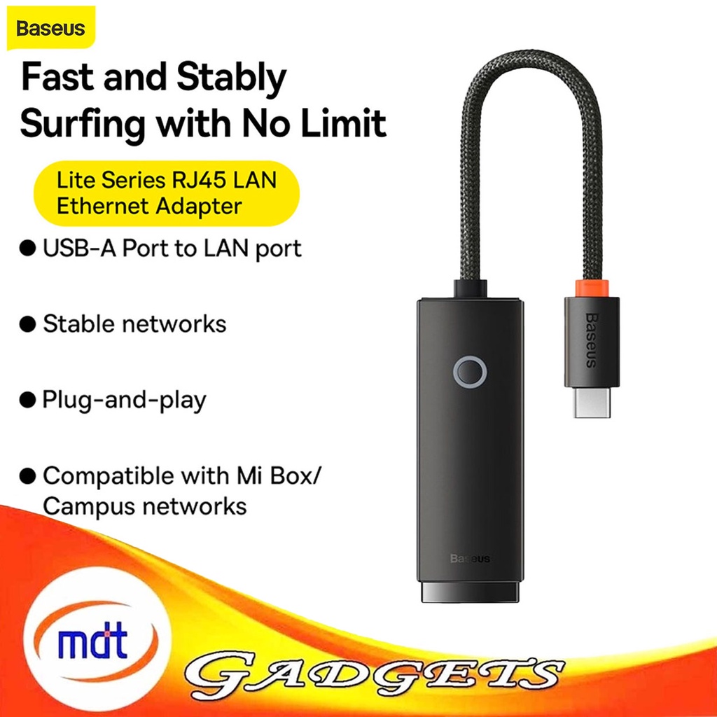 Baseus Ethernet adapter USB 3.0/type C RJ45 LAN port 1000/100Mbps USB ...