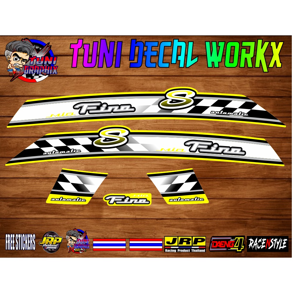 YAMAHA MIO FINO THAI CLASSIC DECALS (More Colors) | Shopee Philippines