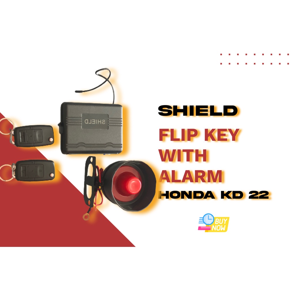HONDA FLIP KEY REPLACEMENT WITH VEHICLE SECURITY ALARM (HUB) (HUB ...