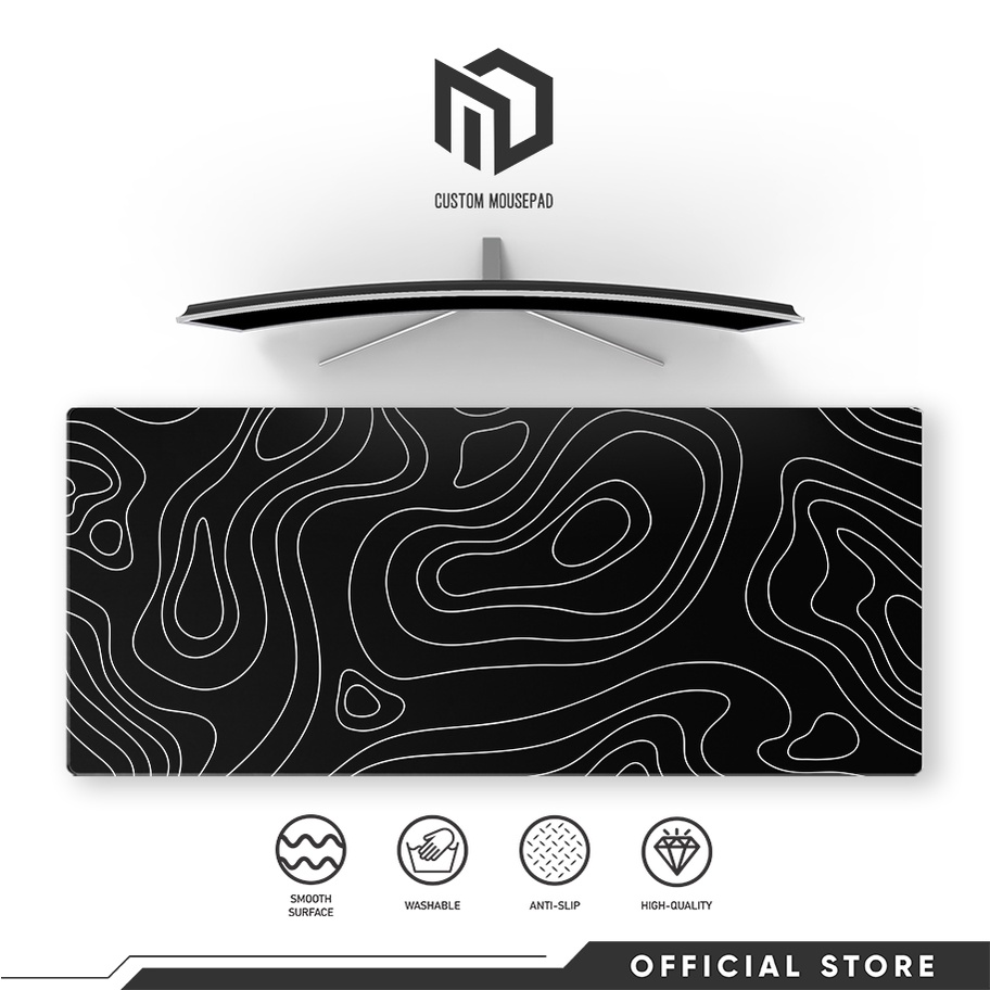 MD Mousepad | Topographic | Extended Large Gaming Mouse pad Deskmat ...