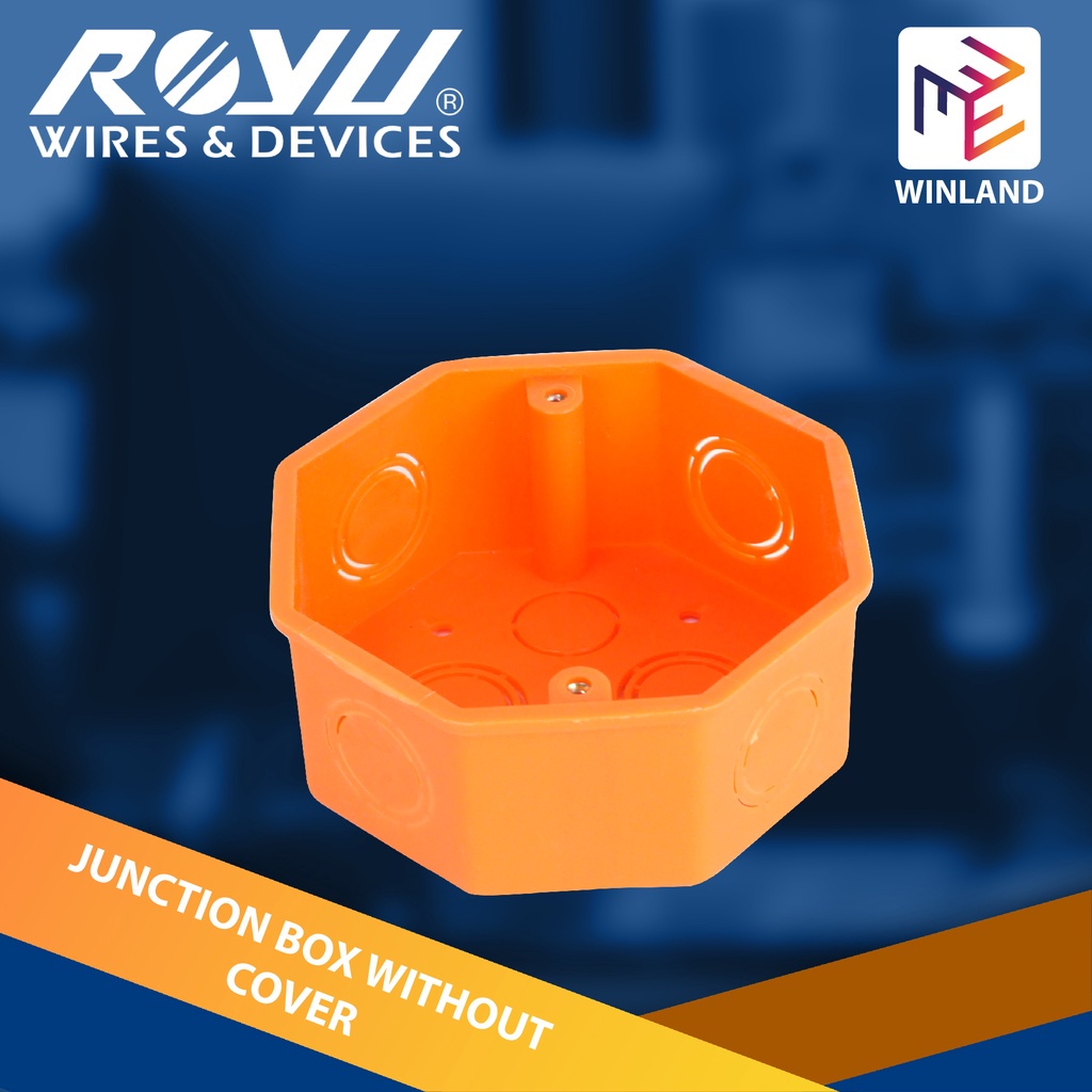 ROYU by Winland PVC Junction Box Orange 4 x 4 Electrical Box without ...
