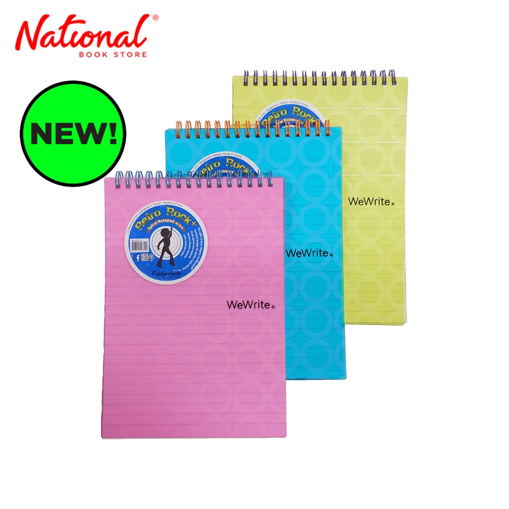 Foldermate Spiral Notebook A5 Retro Rock Plus 70 sheets Ruled Toploop ...