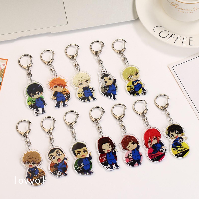 Anime Blue Lock Acrylic Keychain New Cartoon Figure Double Sided ...