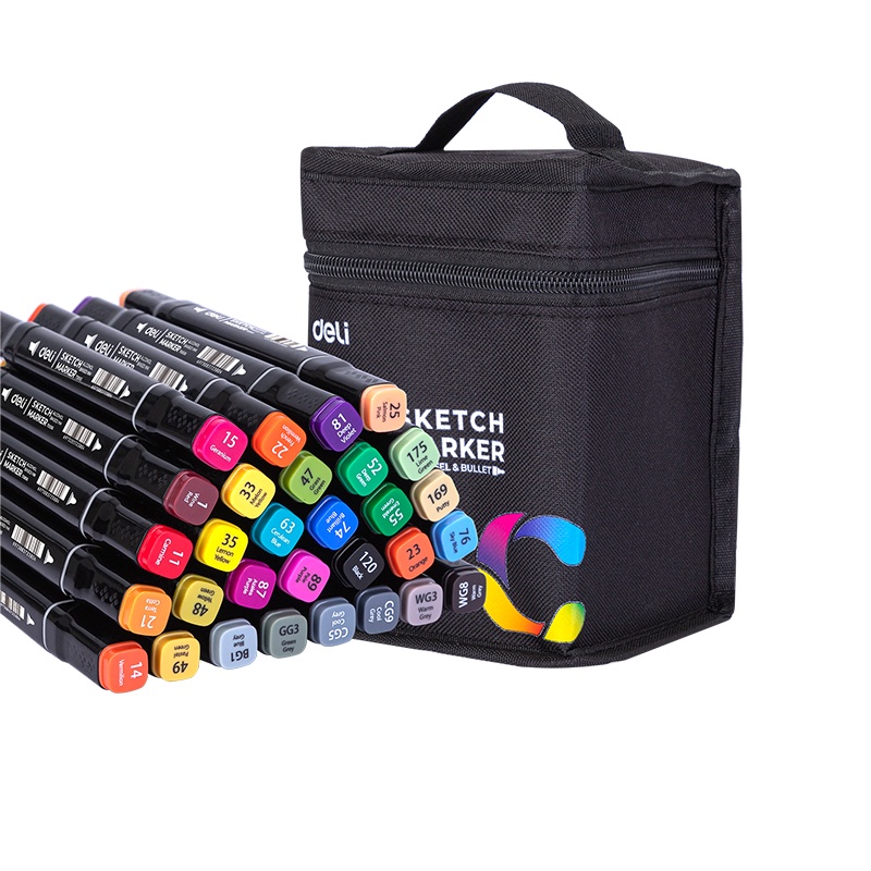 Deli Color Pastel Pen Marker Pen Highlighter Set 80pcs Sketch To Color ...