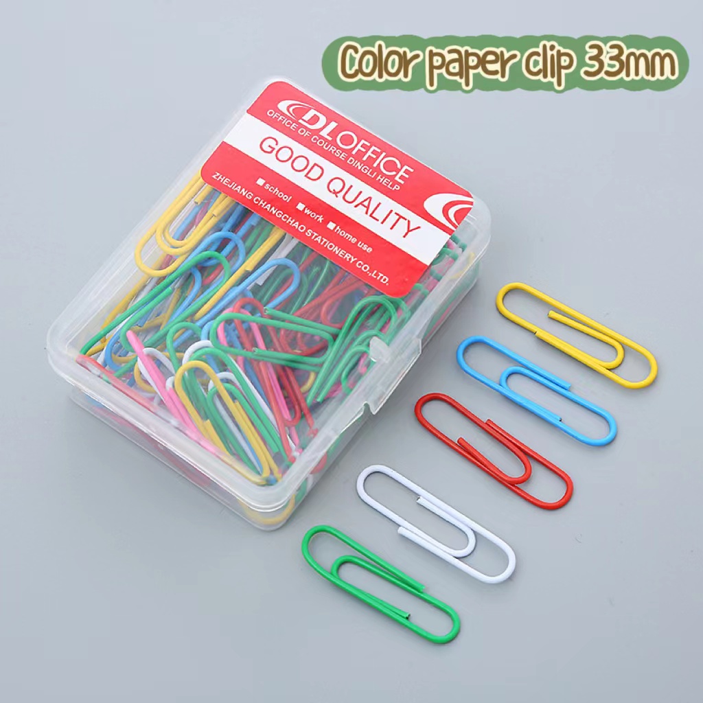 DLOFFICE Paper Clips Assorted Mixed Colored Clip School Office Supplies ...