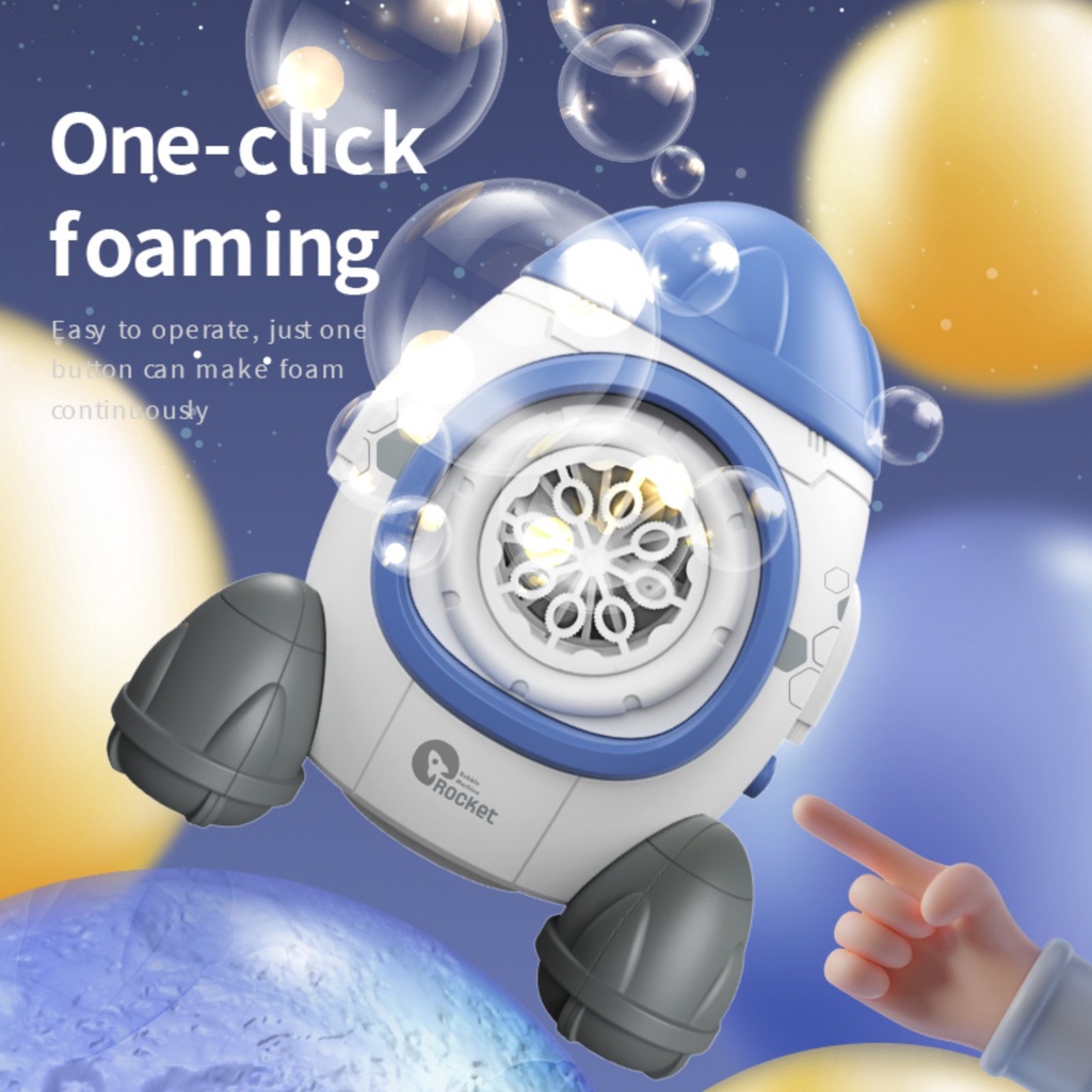 Fully Automatic Bubble Machine Toy Automatic Blower Electric Bubble Maker Rocket Bubble Gun Toy ...