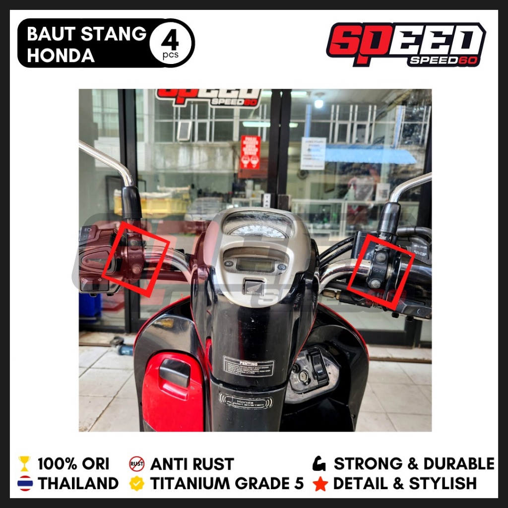 Honda Scoopy PCX ADV Beat Street Sonic CB 150 R Handlebar Bolts Grade 5 ...