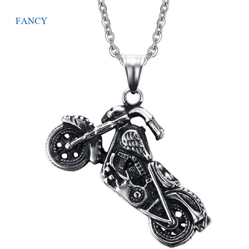 Fancyqube Man's Vintage Gothic Ghost Rider Pendants Alloy Motorcycle ...