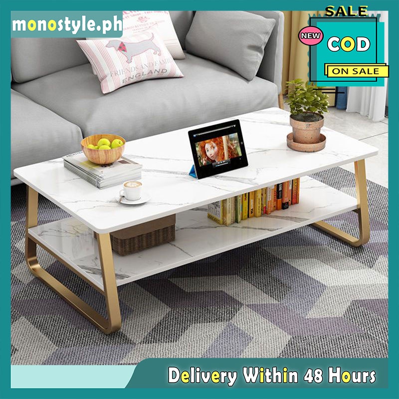 MONOSTYLE 2 Tier Nordic Dining Table Living Room Rectangular Center ...