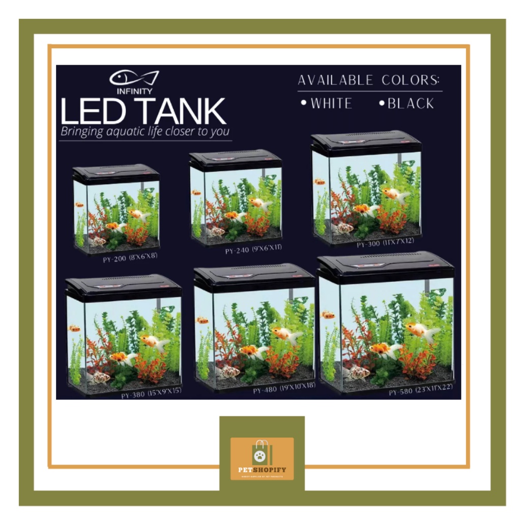 INFINITY FISH TANK AQUARIUM WITH LED LAMP AND MOTOR (Available in ...