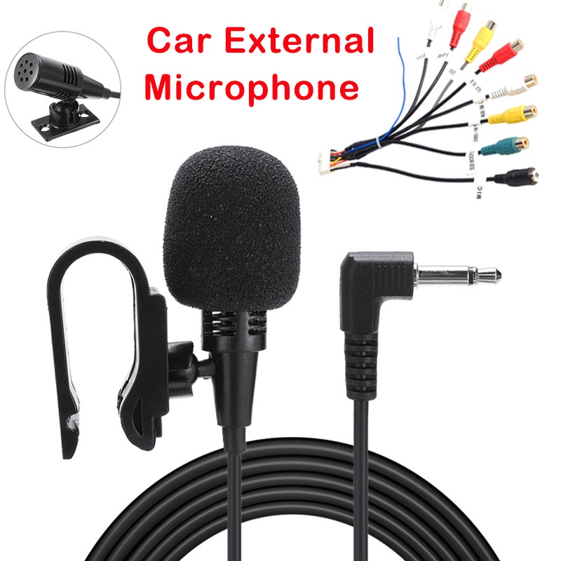 For Car Audio Microphone 3.5mm Jack Plug Mic Stereo Mini Wired External ...