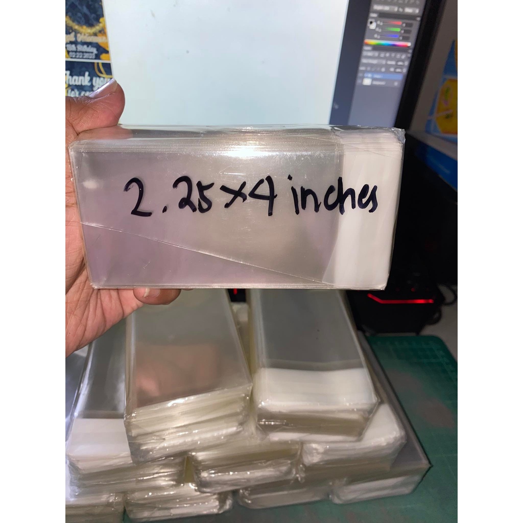 500pcs/pack ATM size OPP plastic with Adhesive | Shopee Philippines