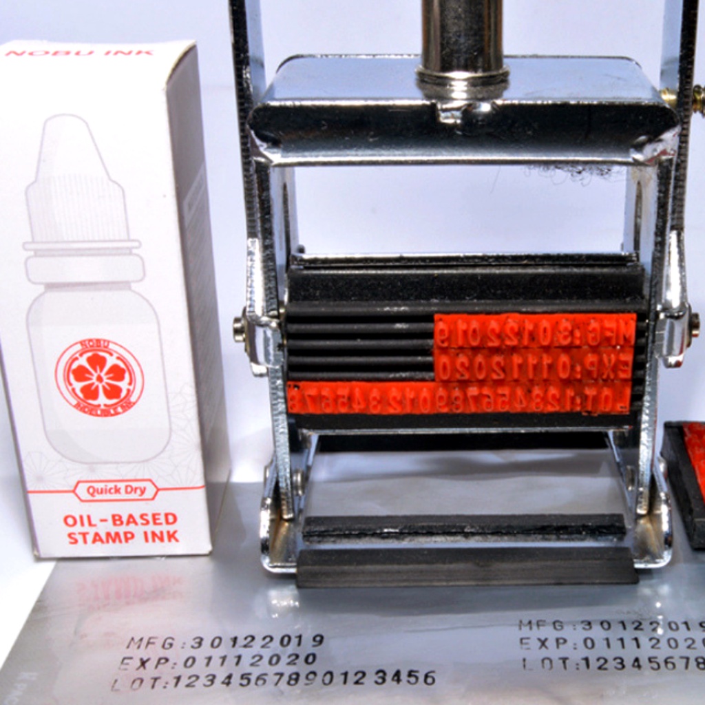 MESIN Coding Stamp Printing Machine Expired Date, Date, Code - Nobu Ink ...