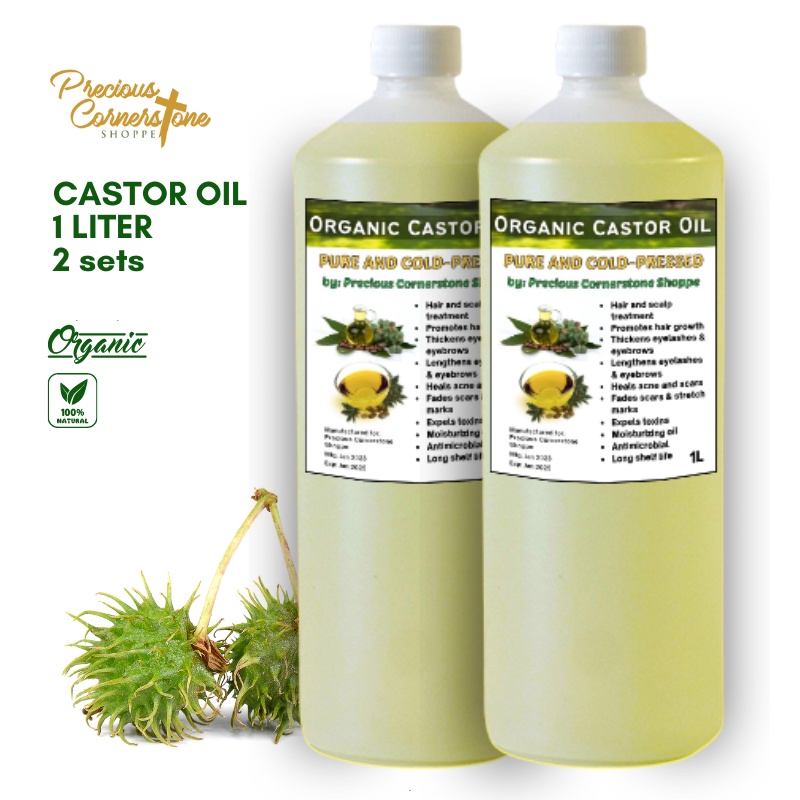 PCS Castor Oil Pure Cold Pressed 1Liter Set Of 2 | Shopee Philippines