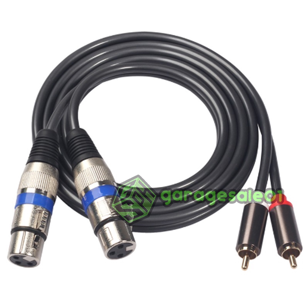 Dual RCA Male To XLR Female Cable 2 XLR To 2 RCA Plug Adapter Hifi ...