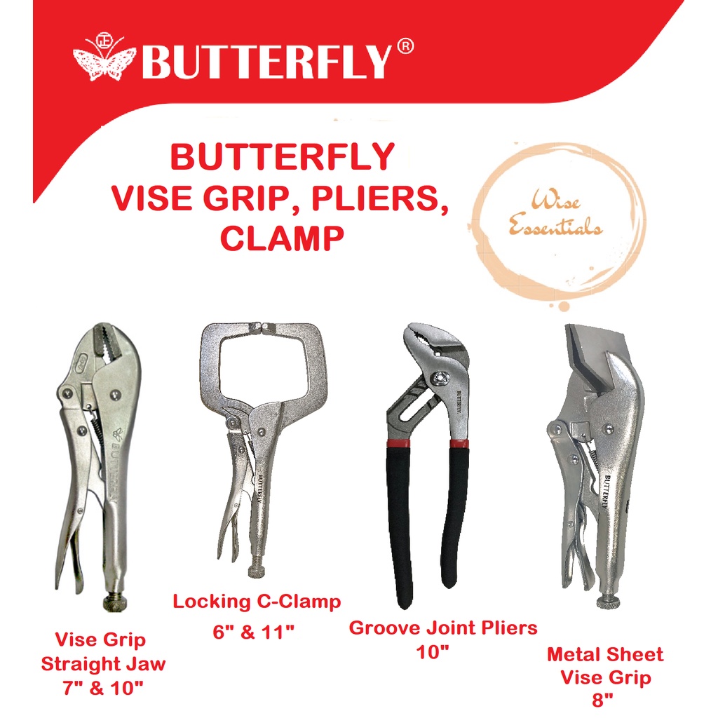 BUTTERFLY Vise Grip, Pliers, Clamp | Shopee Philippines
