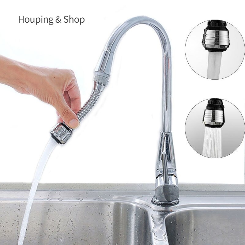 360° Rotatable Flexible Hose Water Tap Spray Head Nozzle Water Filter ...