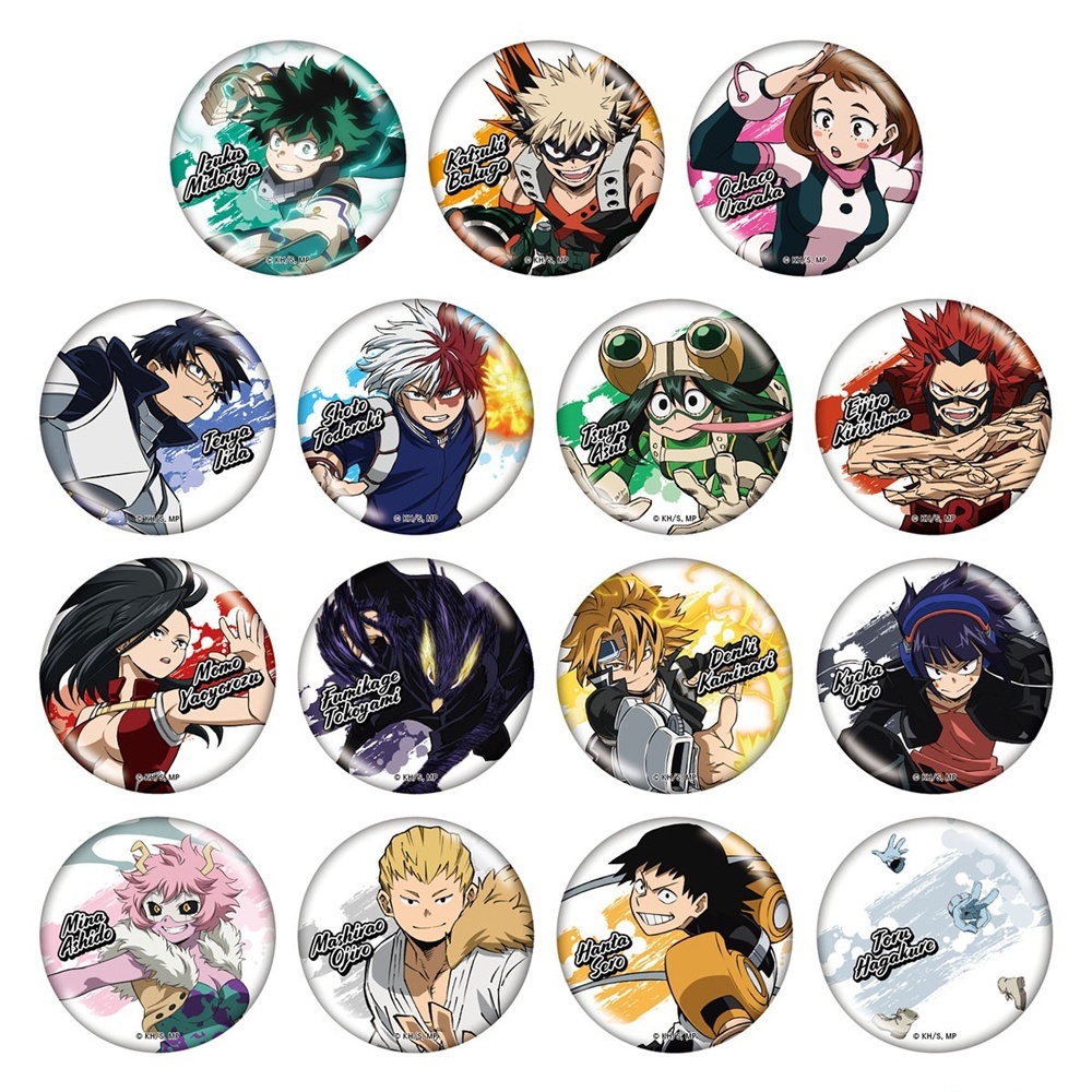 My Hero Academia Anime Boku No Badge MHA Mina Ashido Jirou Hanta Sero ...