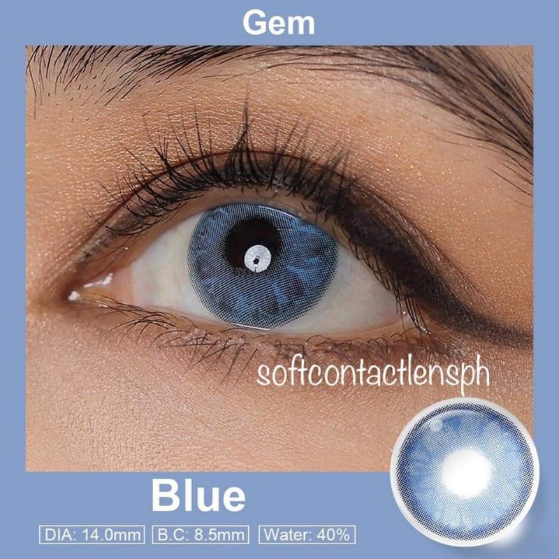 GEM BLUE NORMAL SIZE CONTACT LENS | Shopee Philippines