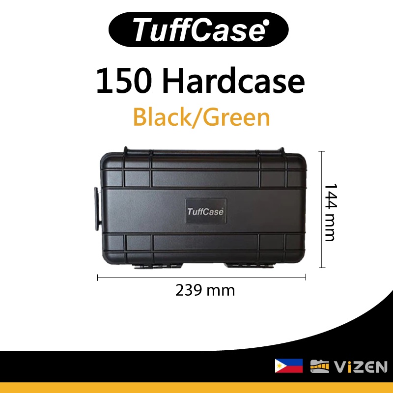 TUFFCASE 150 HARDCASE (BLACK/GREEN) | Shopee Philippines