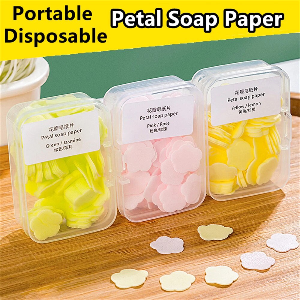 Ulife Disposable Soap Paper Travel Soap Paper Washing Hand Bath Clean ...