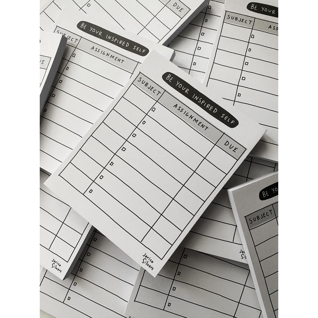 Assignment Planner Notepad by Jerico Silvers | Shopee Philippines