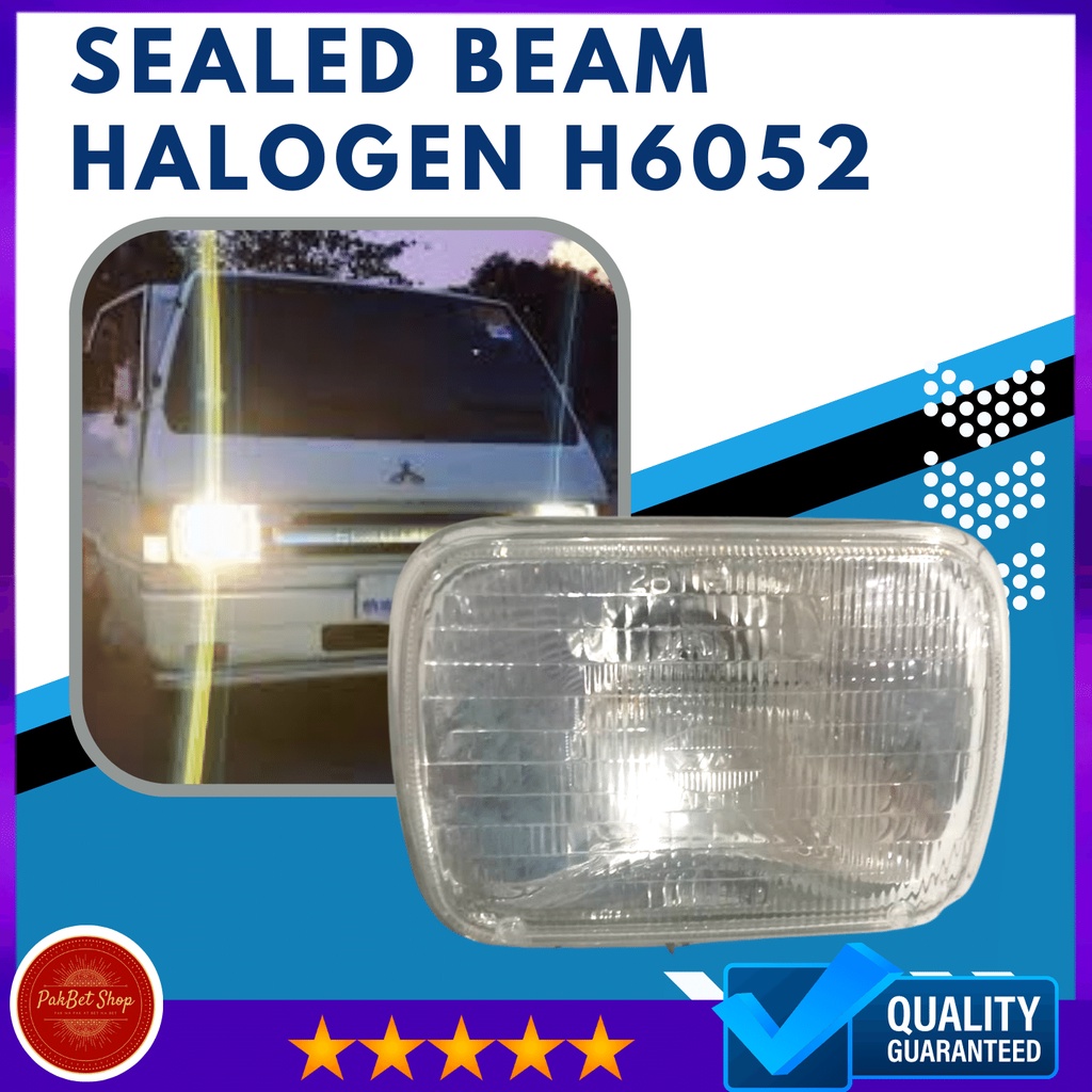 [L300] Sealed Beam Headlight HALOGEN 12v 7 inch w/Bulb (1pc only-Left ...