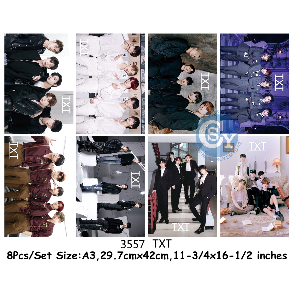 WallPaper TXT Poster k-pop 1set=8pcs A3 Size | Shopee Philippines