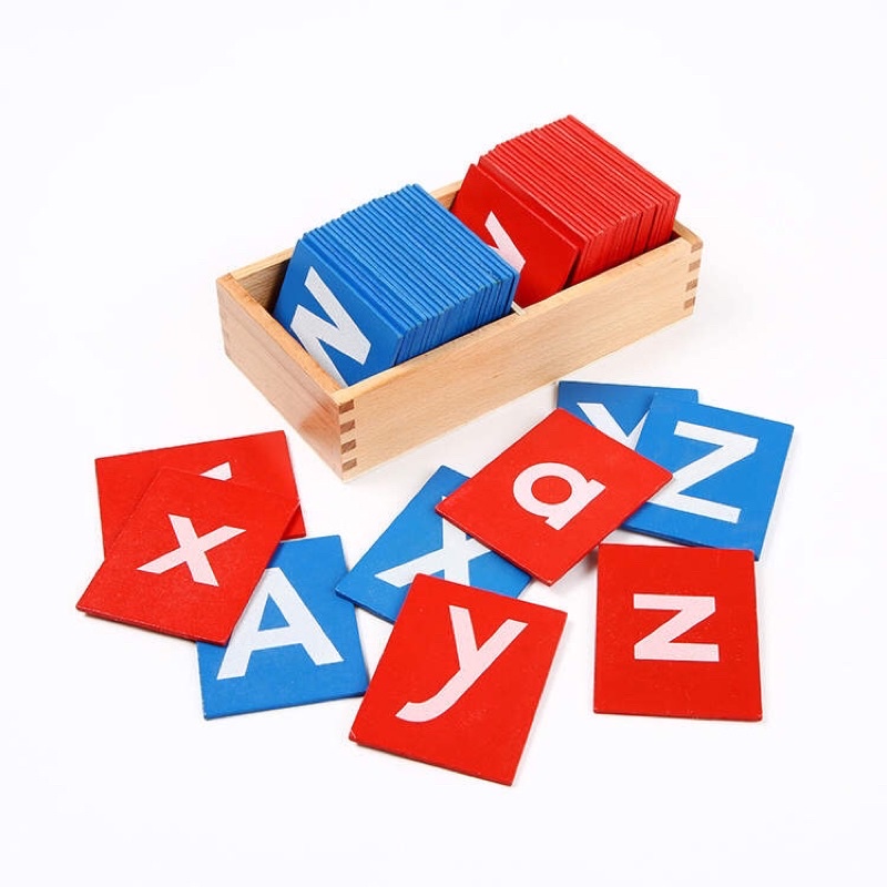 Montessori wooden sandpaper letter cards set | Shopee Philippines