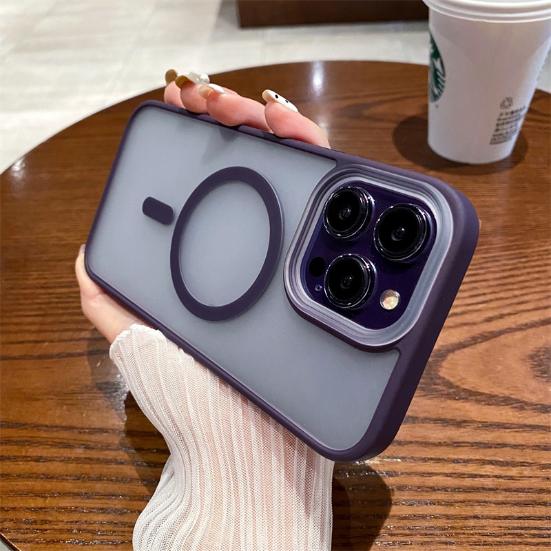 Luxury Matte Translucent PC Hard Magnetic Case for iPhone 13 14 Pro Max ...