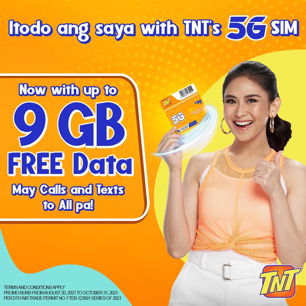 TNT 5G LTE Tricut Brand New Fresh Simcard With Free 21GB Data 100 ALL ...