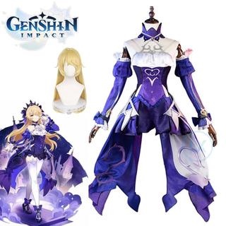 Genshin Impact Fischl Uniform Fischer Cosplay Costume Wig New Skin ...