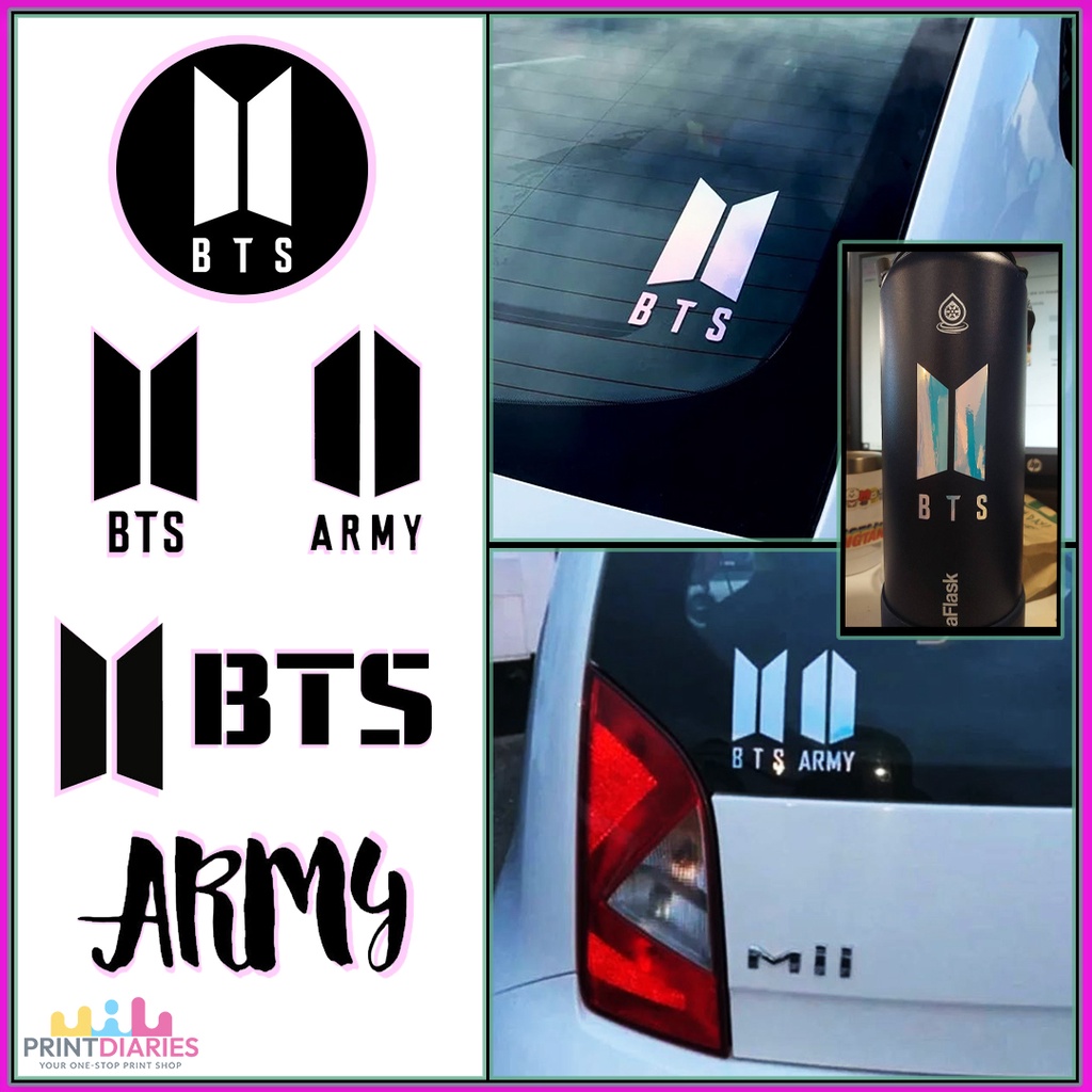 BTS ARMY Sticker Vinyl Sticker Waterproof, Motorcycle Sticker, Car ...