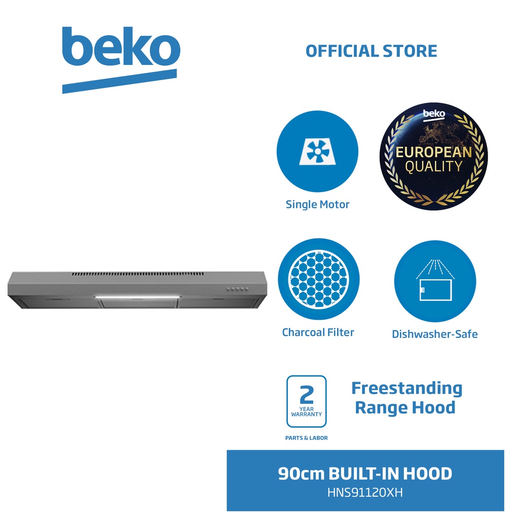 Beko Range Hood 90cm Standard Hood HNS91120XH | Shopee Philippines