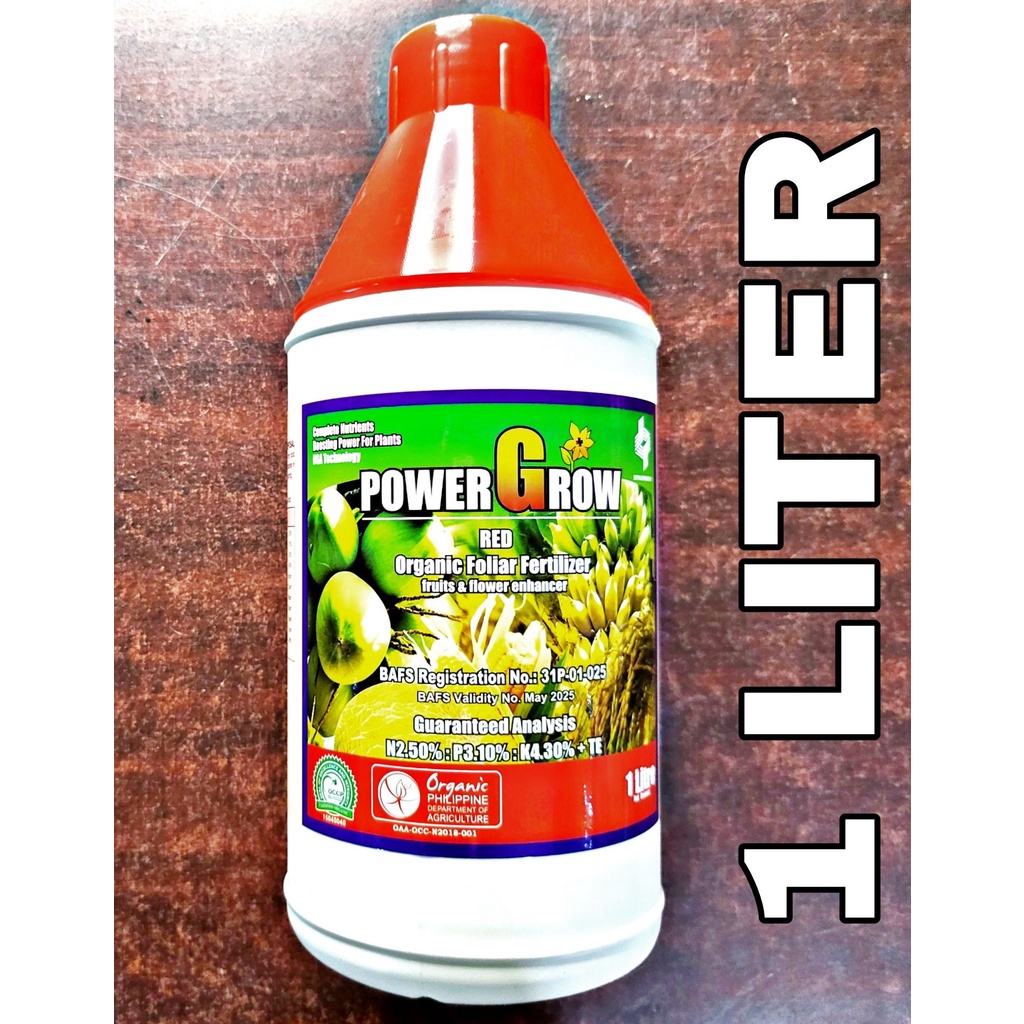 POWER GROW RED ORGANIC FOLIAR (1 LITER) by DYNAPHARM | Shopee Philippines