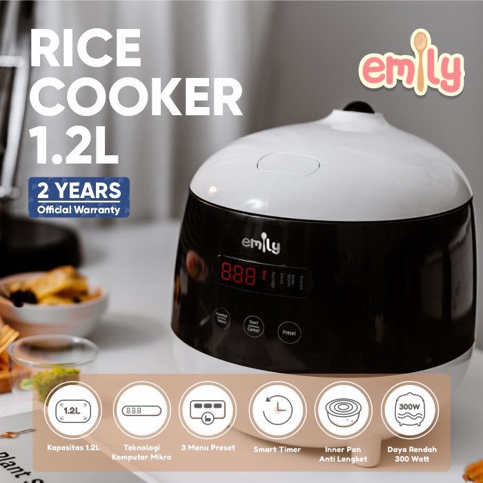 Emily Rice Cooker 1.2L/Multifunctional Rice Cooker/Rice Cooker | Shopee ...