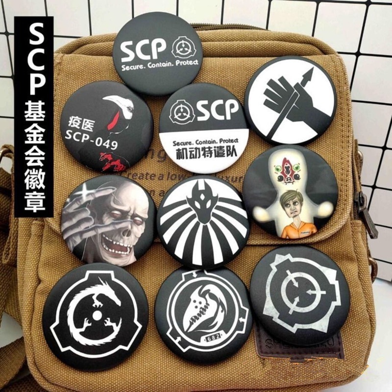 SCP Foundation Cosplay Acrylic Waterproof Brooch Fashion Badge On ...
