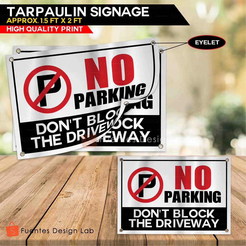 2pcs No Parking Don't Block the Driveway Signage | Don't Block the ...