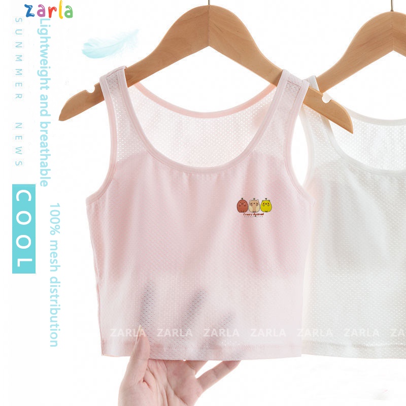 Girls vest development period ice silk fabric junior high school ...