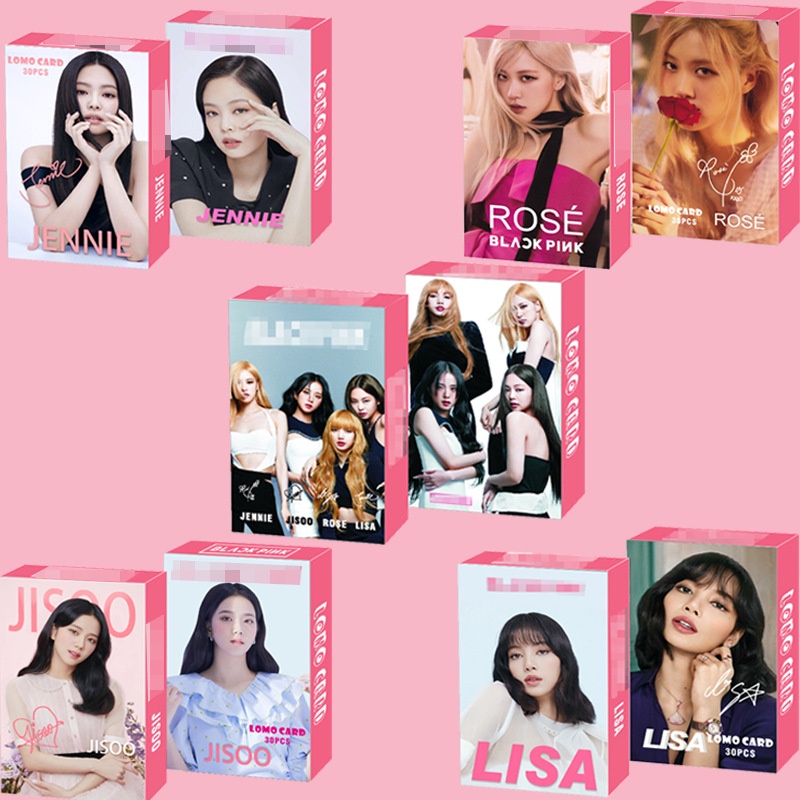 BP ALBUM PHOTOCARD LISA ROSE JENNIE JISOO LOMO CARD 30PCS/BOX Jisoo ...