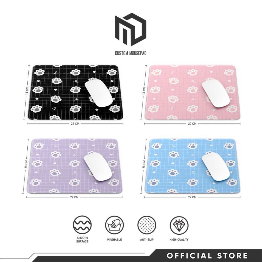 MD Mousepad | Petto Paw | Square Mousepad | Small Mouse pad Deskmat ...