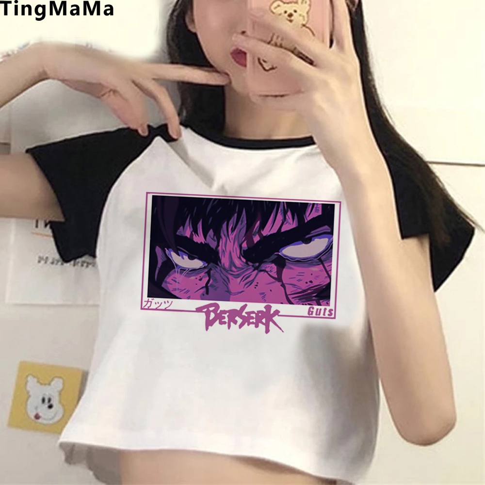 Berserk Guts Fairy Grunge Aesthetic Crop Top Woman Cyber Y2k Yk2 Kawai