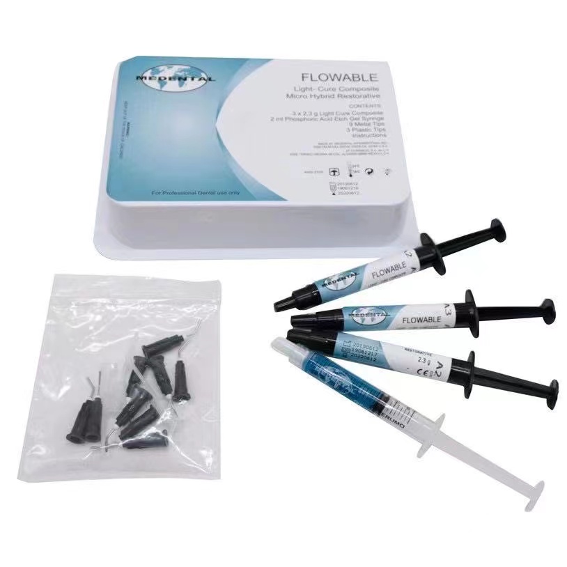 MEDENTAL Dental Flowable Light-cure Composite Etch Gel Kit Micro Hybrid ...