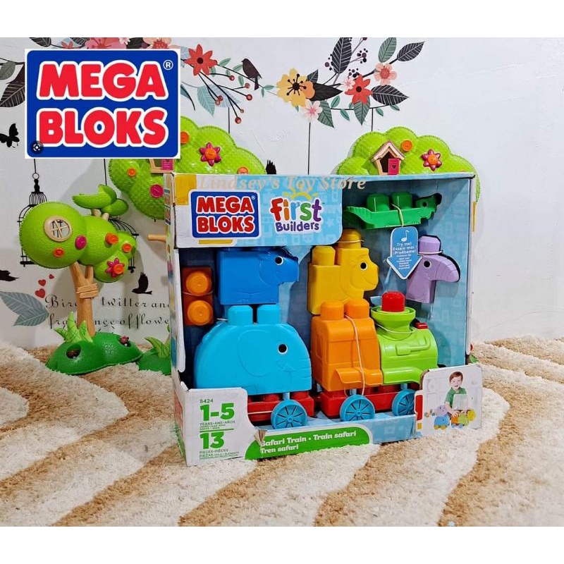 Mega Bloks First Builders Safari Train | Shopee Philippines
