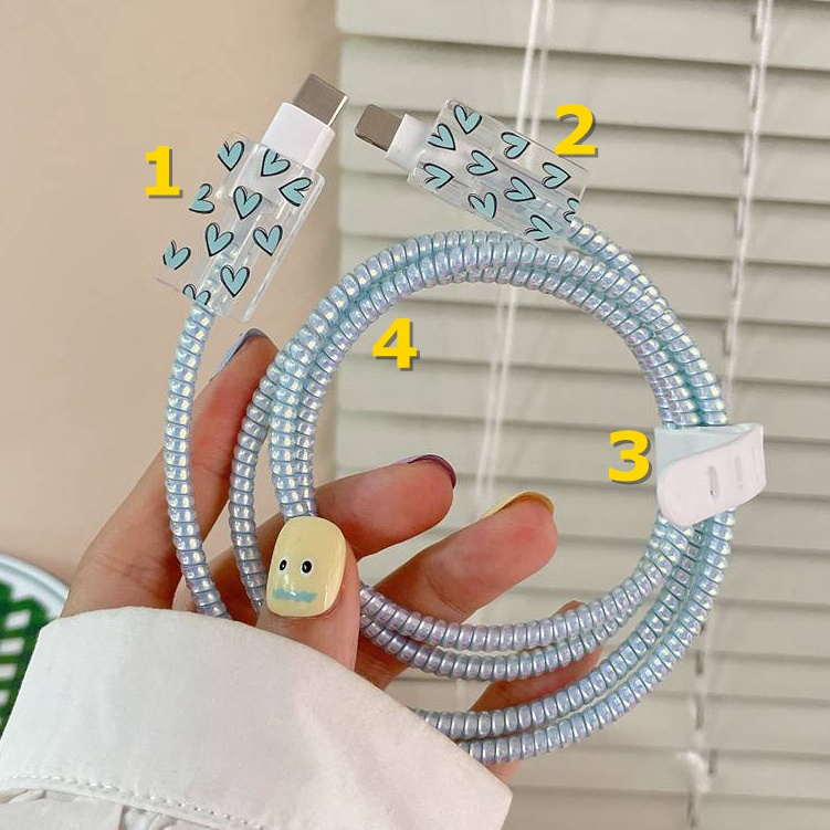 Casing for iPhone 18W/20W Charger Cable Wrap Protector Anti-bite Data ...