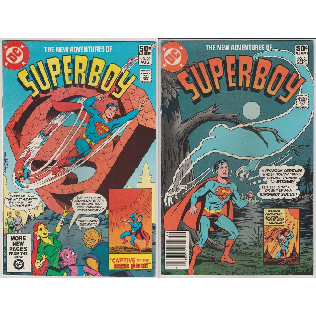 New Adventures of Superboy 20-21 set (1981) VGF+/FN- Red Sun arc ...